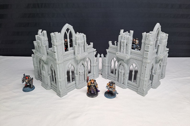 X9 Building Set B Grim Dark Ruins Tabletop Terrain Bundle DND RPG ...