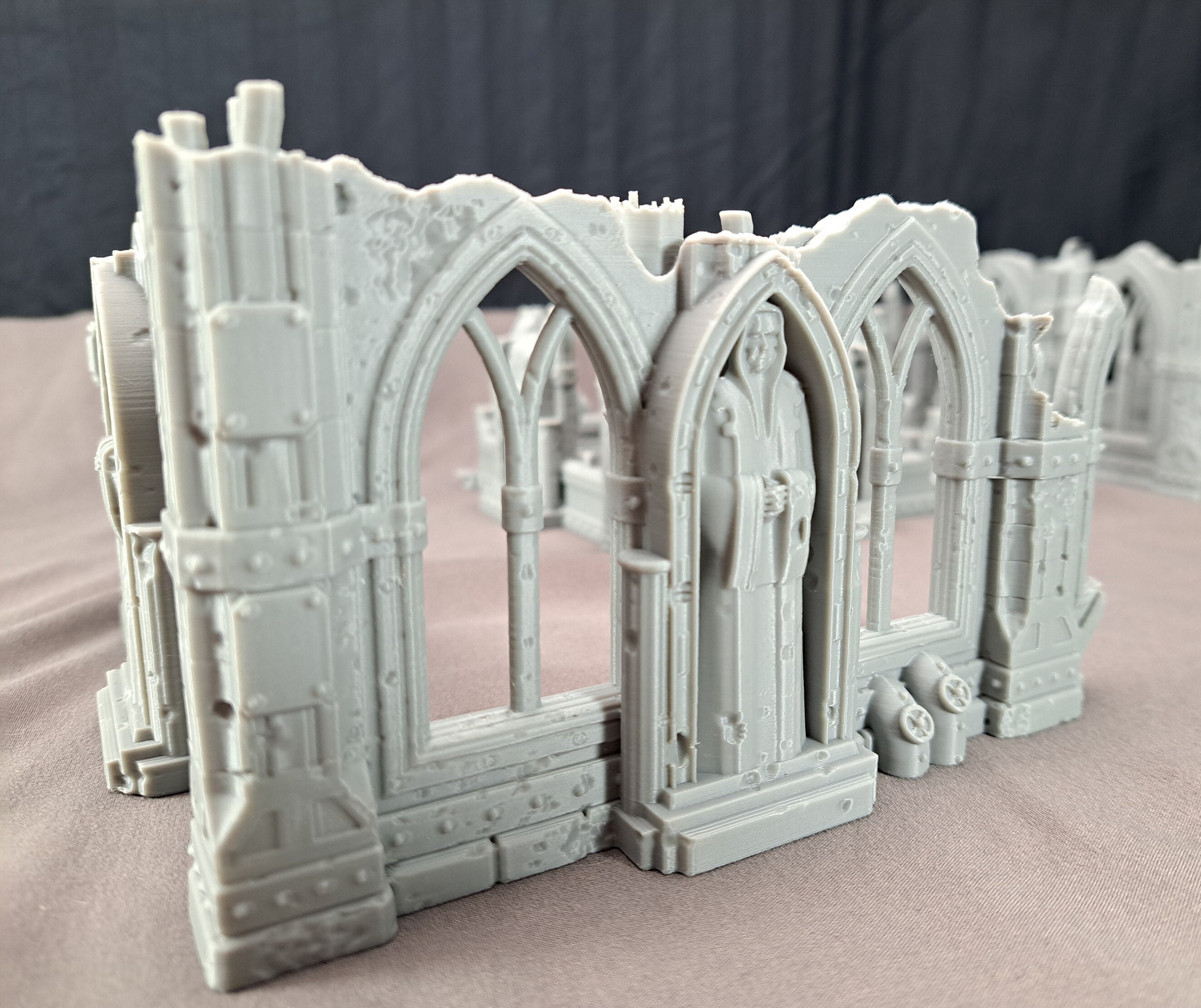 10x Grimdark Gothic Ruins L Shaped Ruin Pieces Tabletop Terrain Ruin ...