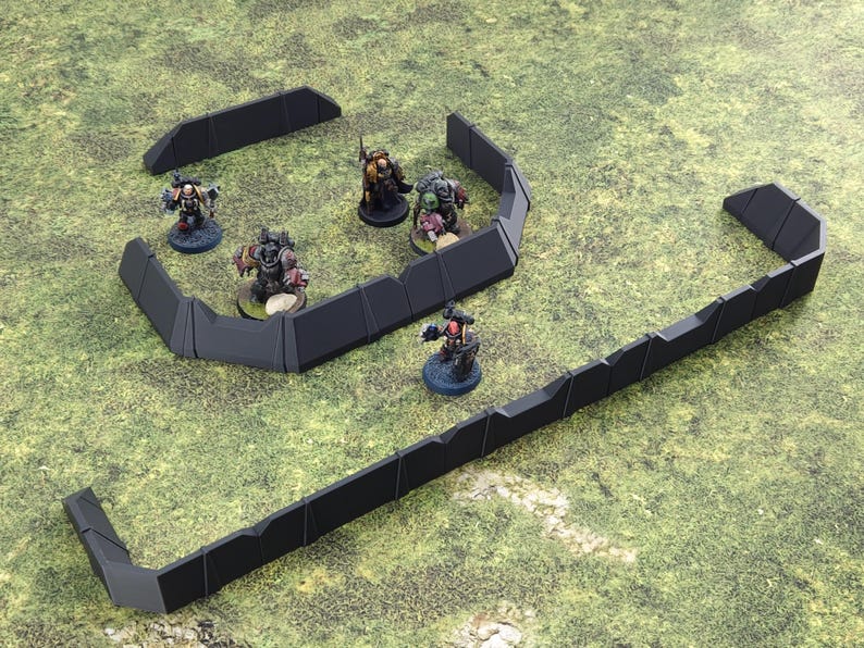 Magnetic Modular Sci-fi Terrain Barriers - 28mm Wargame Scatter Terrain ...