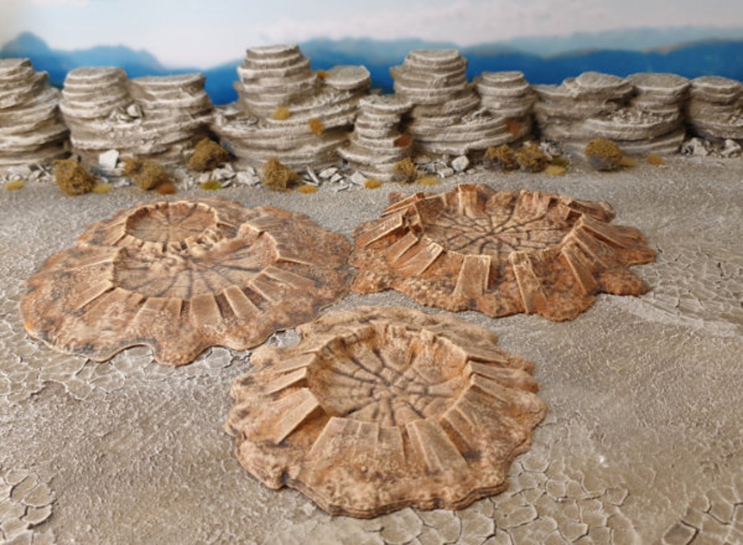 X3 3D Printed Battlefield Crater Scenery Terrain Set - Etsy