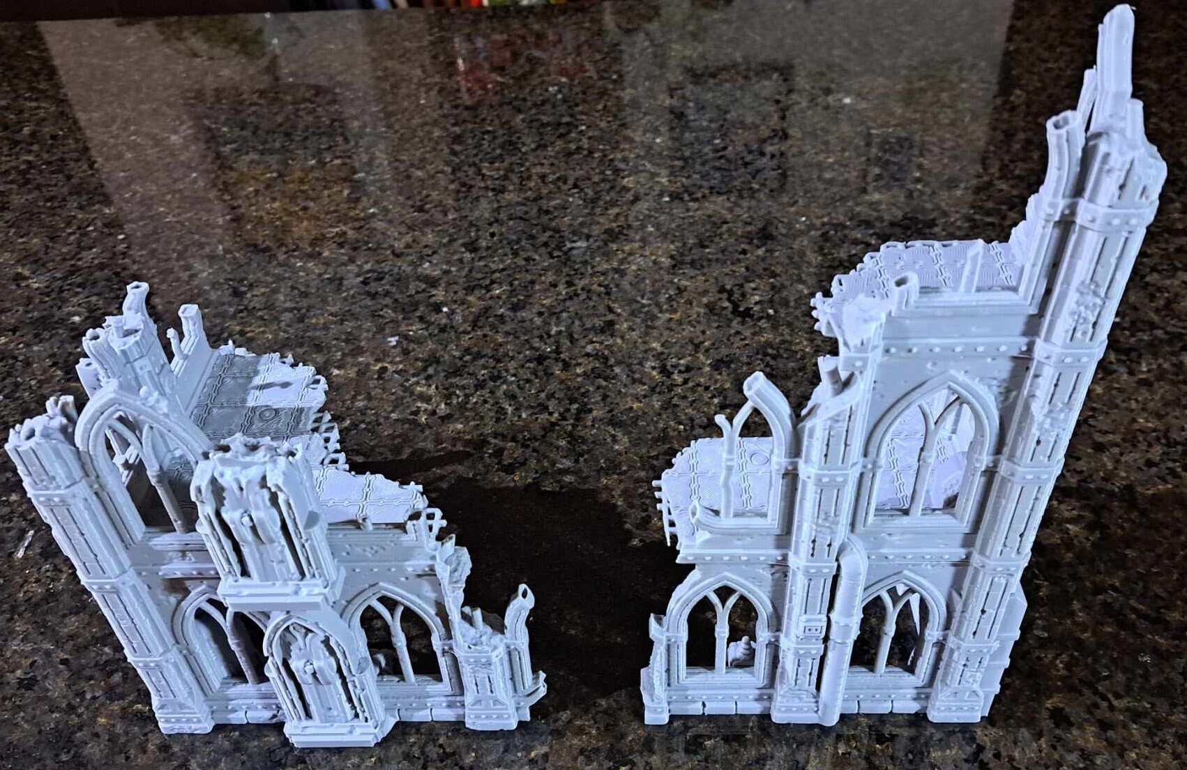 X4 Gothic Building Ruins Building Set A and Complete Building B ...