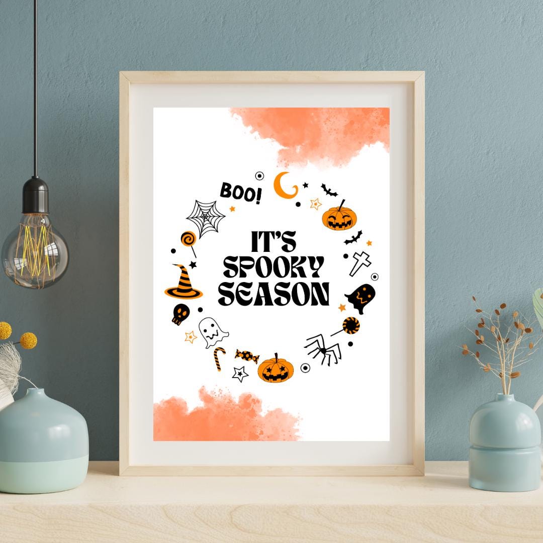 Halloween Wall Art | It’s Spooky Season | 8x10 Poster | Home Décor ...