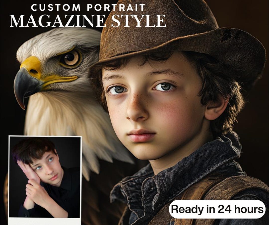 Custom National Geo Portrait Magazine Style Personalized Portrait With ...