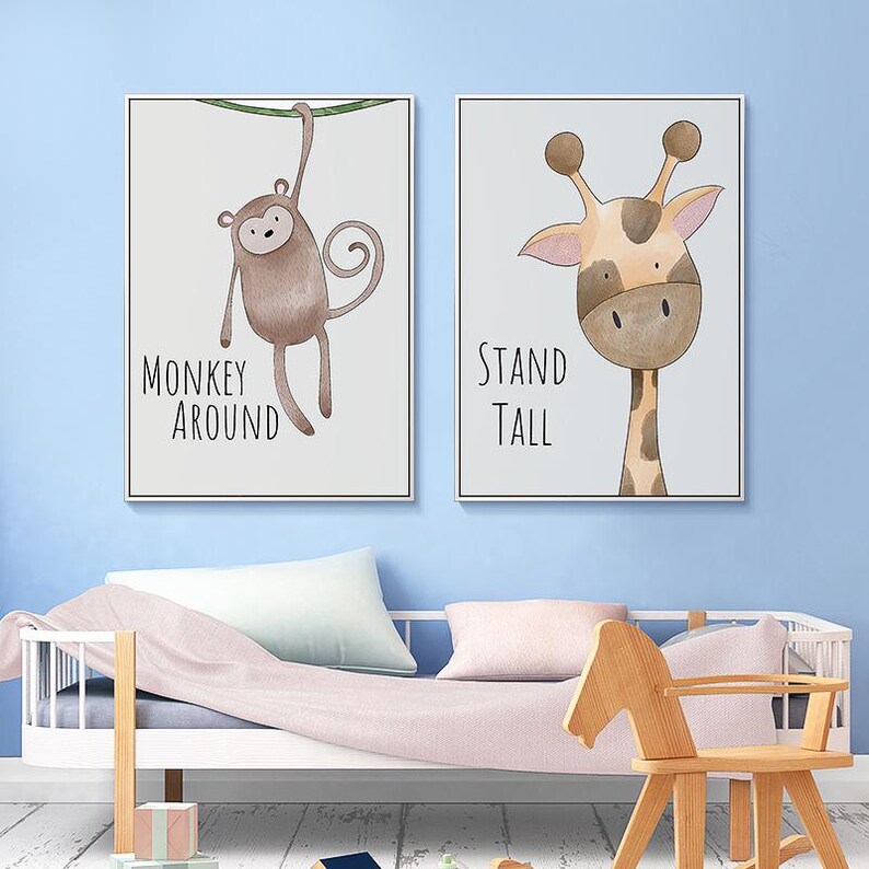 Woodland Animal Encouragement Poster Fox Hedgehog Raccoon Inspirational ...