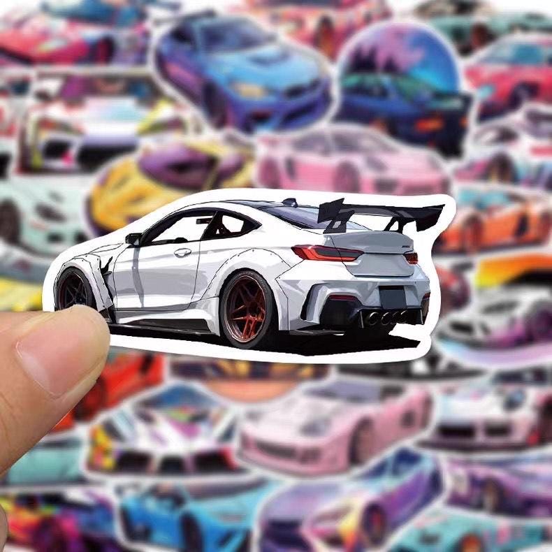Race Car Sticker Pack for Laptop Phone Case Christmas Gift for Boy Cool ...