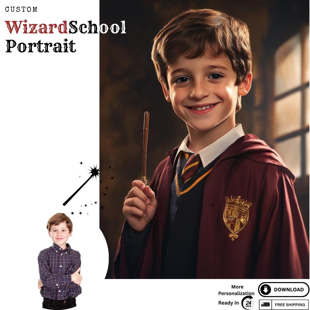 Custom Harry Potter Gryffindor Portrait Personalized Harry Potter House ...