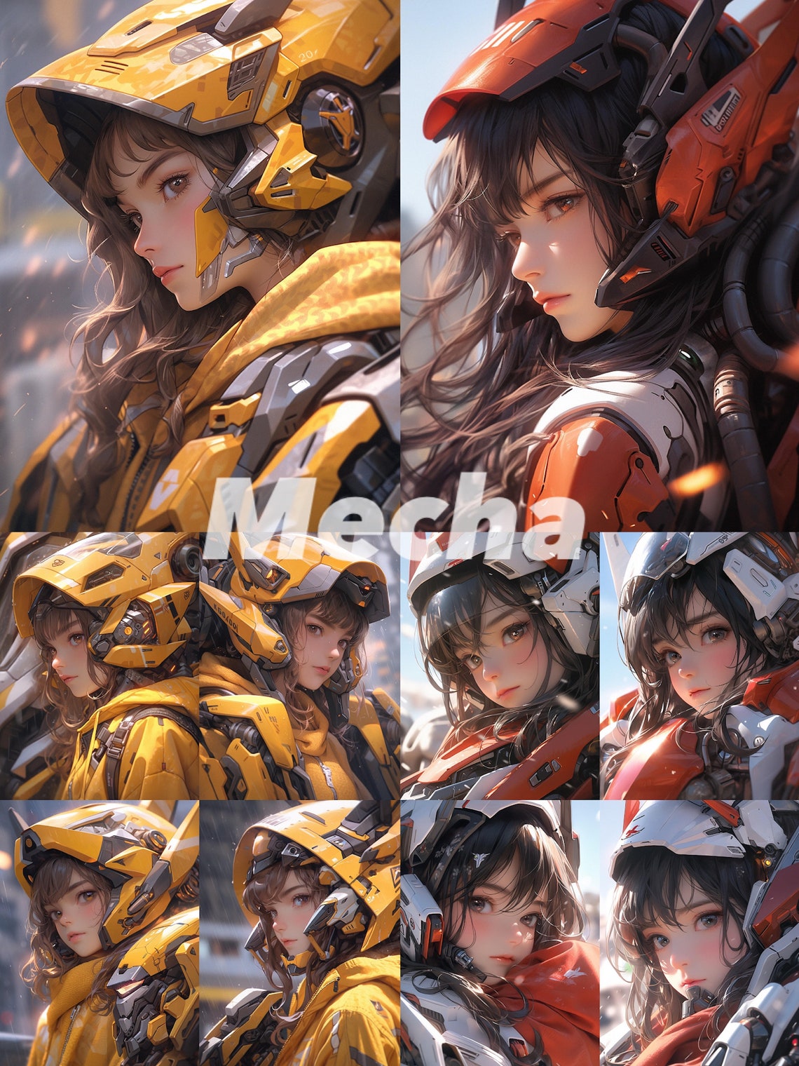 Custom Mecha Anime Portrait, AI Artwork, Poster, Wall Art, IP Image ...