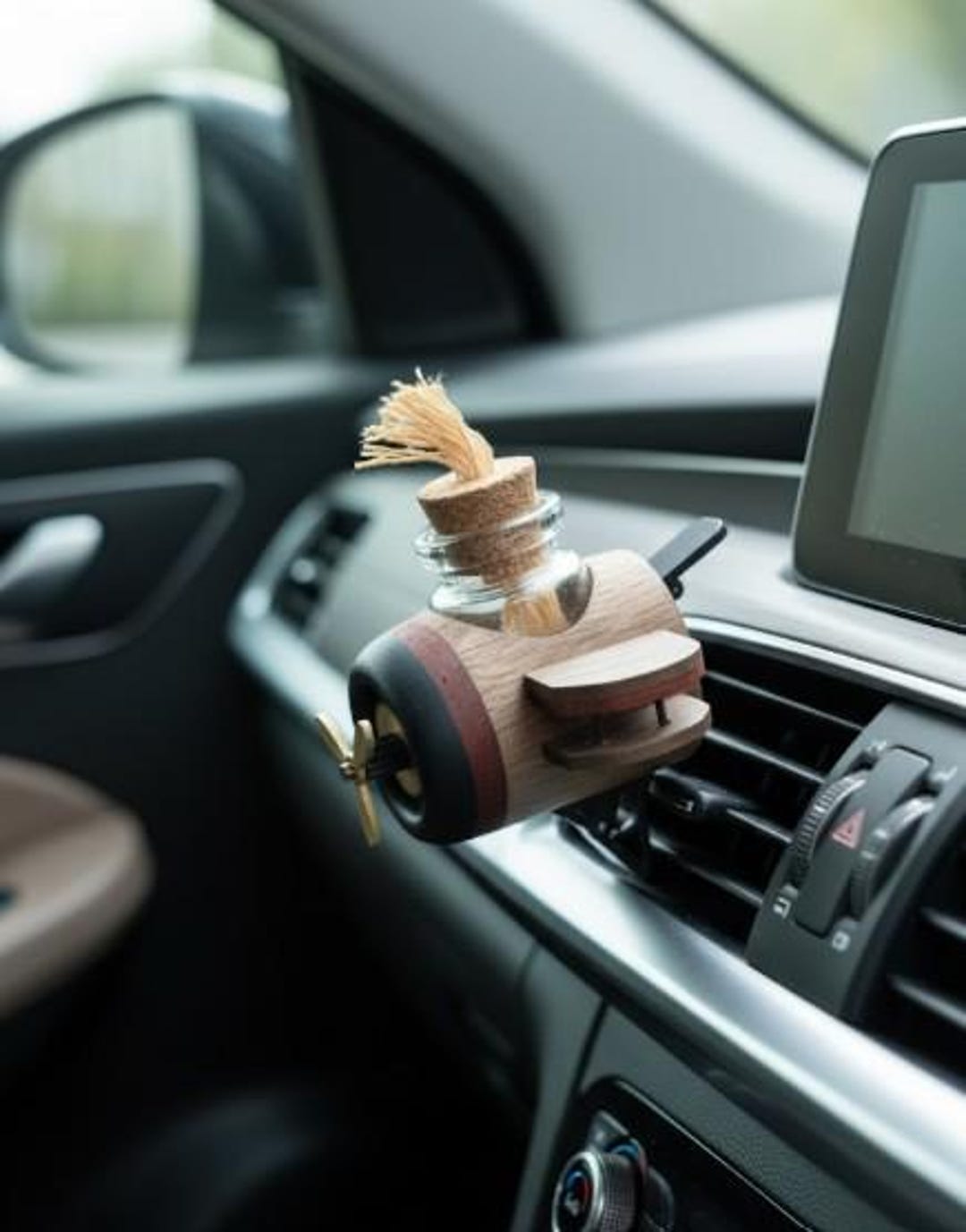 Handmade Wooden Mini Plane Shaped Car Diffuser for Essential Oil Unique ...