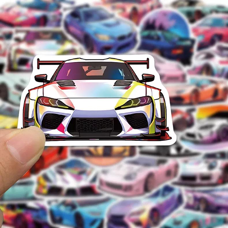 Race Car Sticker Pack for Laptop Phone Case Christmas Gift for Boy Cool ...