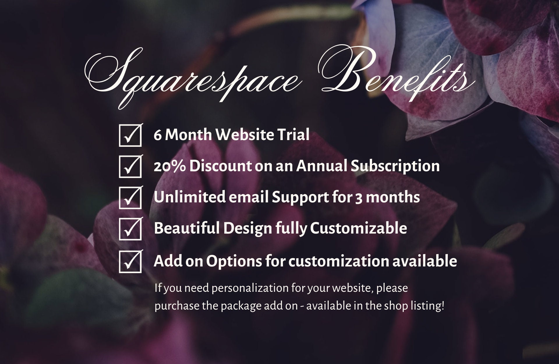 Modern Wedding Website Template Squarespace, Flower Wedding Template ...