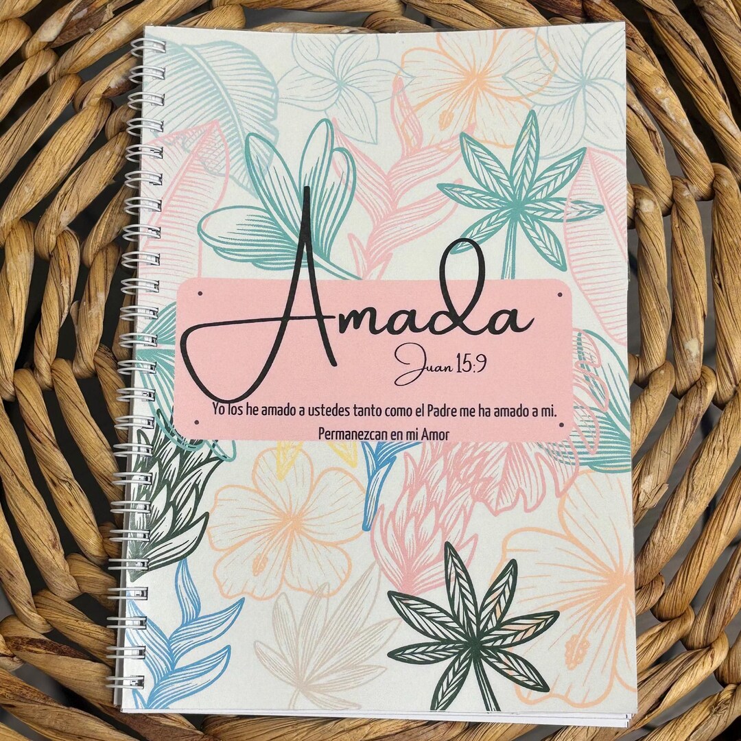 Amada Juan 15:9 Notebook, Spiral Notebooks, Soft Cover Journal, Faith ...