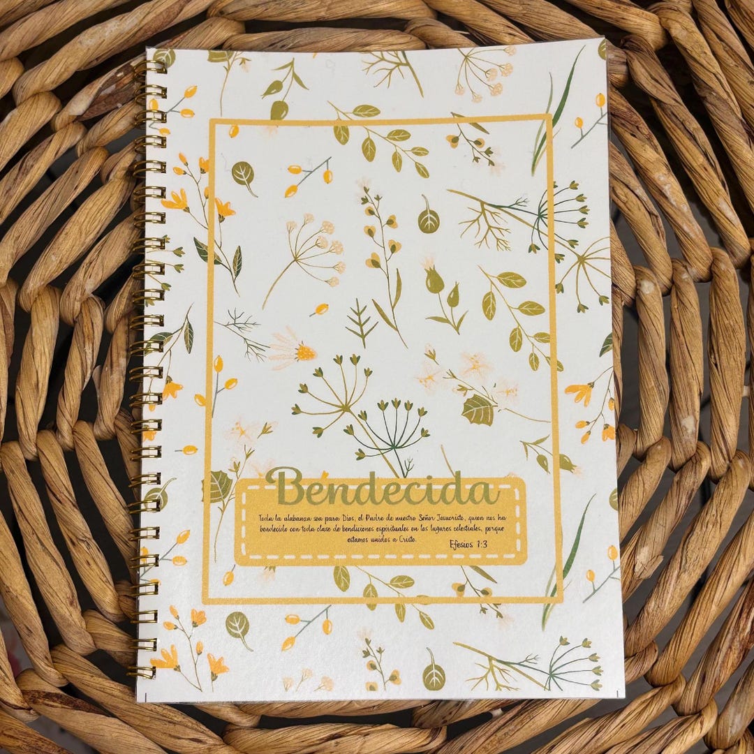 Bendecida. Efesios 1:3 Notebook, Blessed Notebook, Spiral Notebooks ...