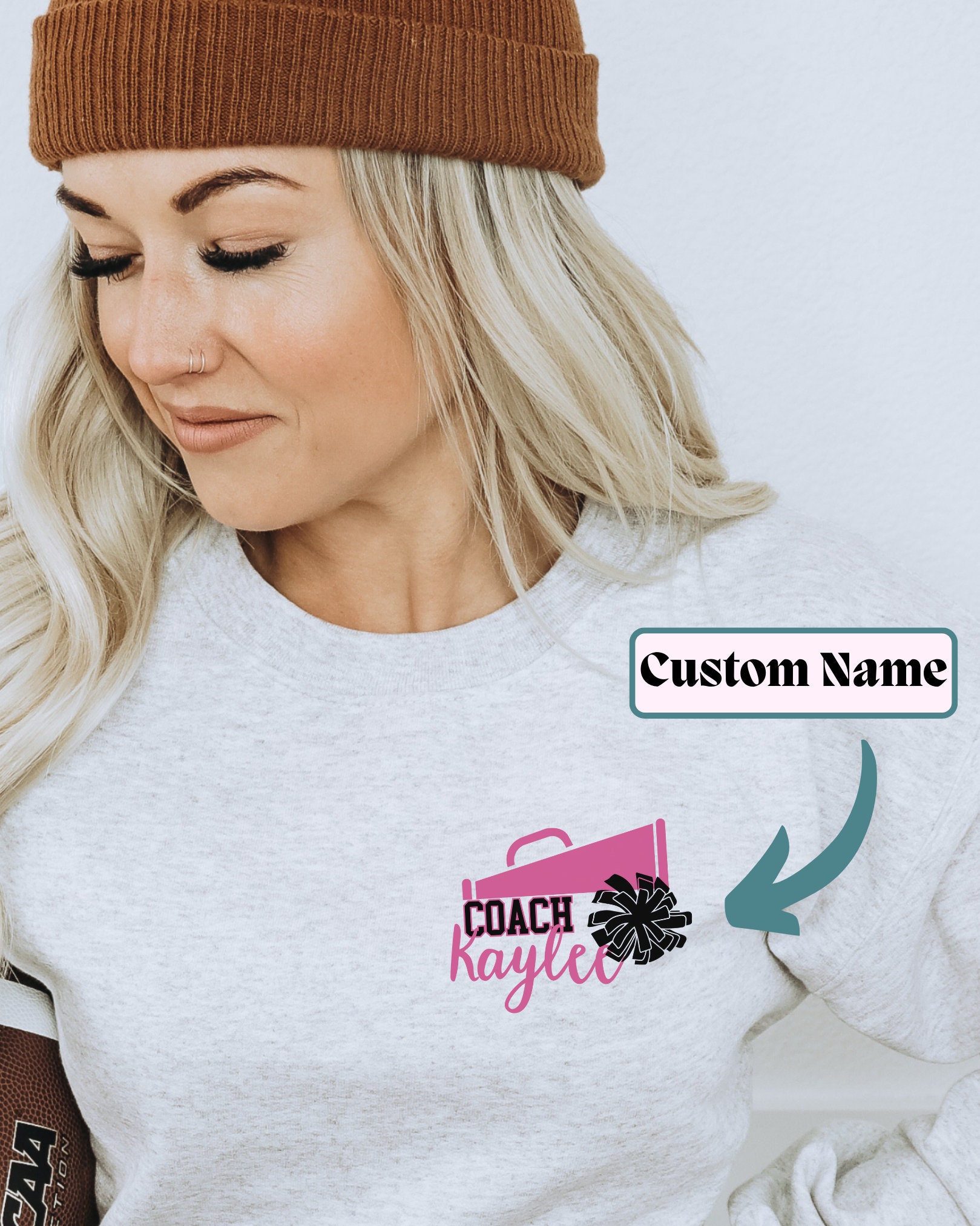 Custom Cheer Coach Sweatshirt, Personalized Cheerleading Coach Shirt ...