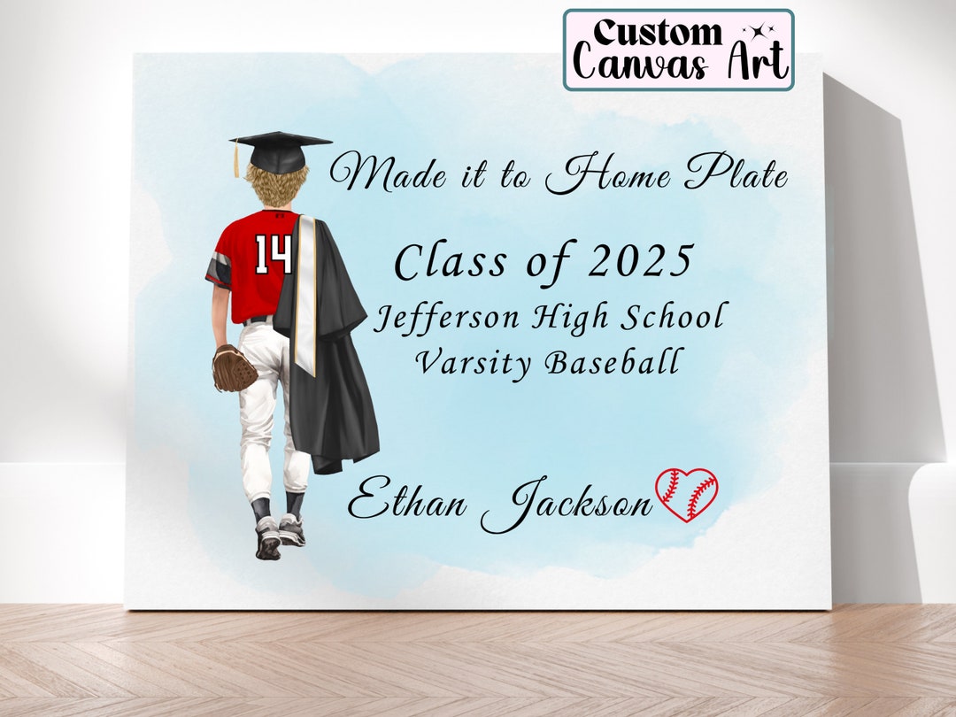Baseball Senior Canvas Wall Art, Baseball Senior Night, High School ...