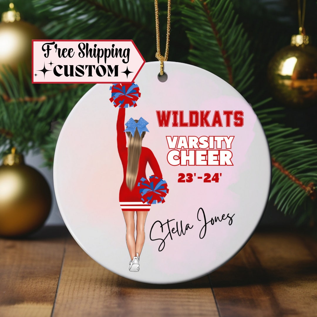 Custom Cheer Ornament, Christmas Gift for Cheerleader, Cheer Squad ...