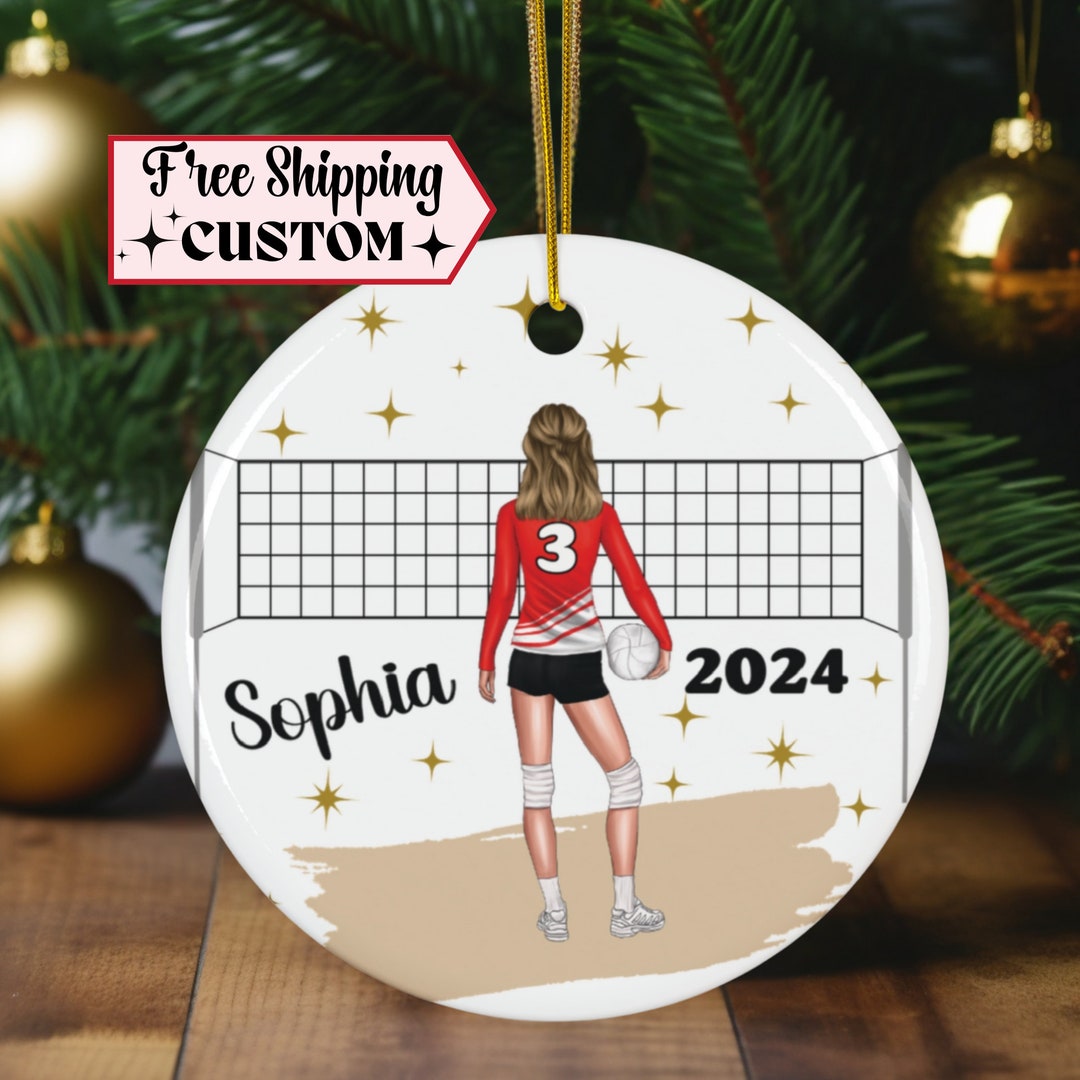 Custom Volleyball Player Ornament, Christmas Volleyball Gift Idea, Teen ...