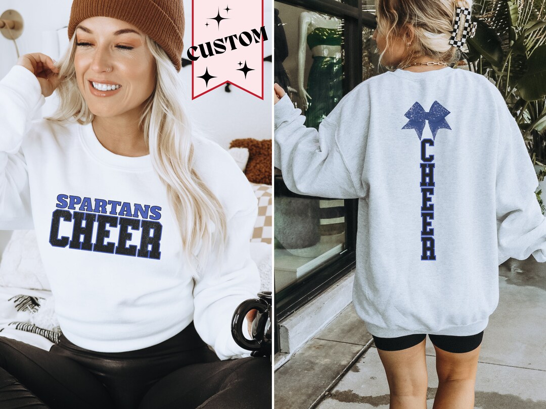 Custom Cheer Sweatshirt, Personalized Cheerleading Team Shirt ...