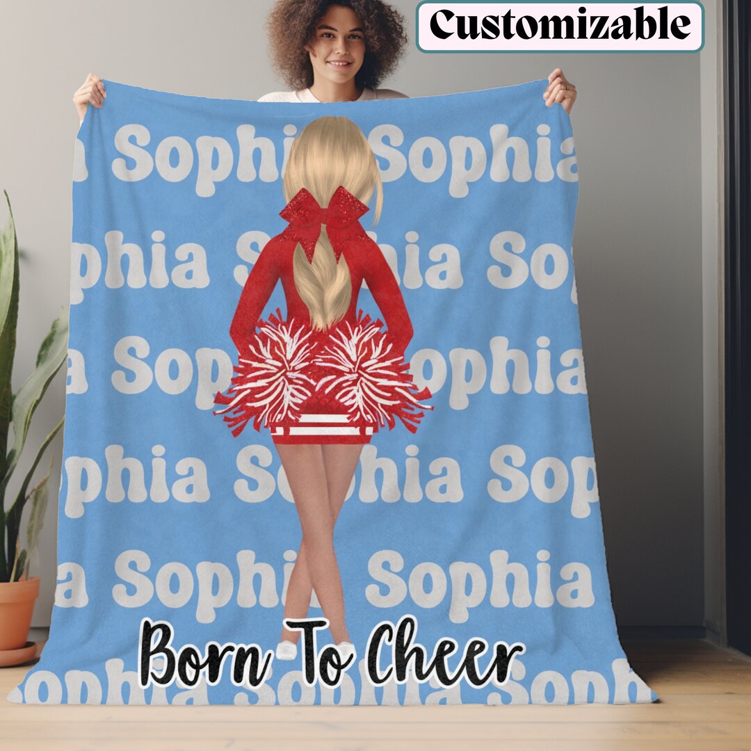 Custom Cheerleading Blanket Born to Cheer Cheerleader - Etsy