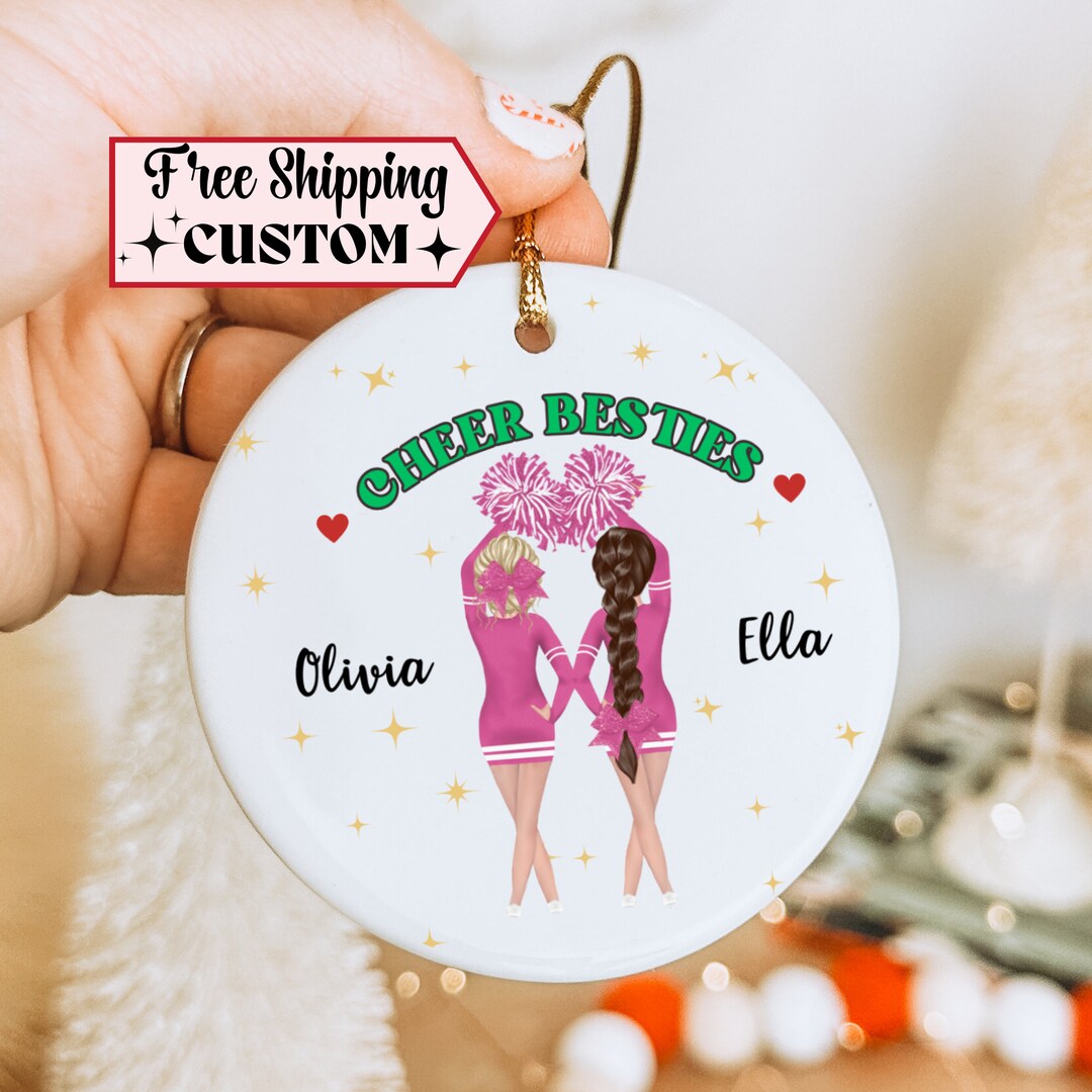 Cheer Best Friend Gift Idea, Best Friend Cheerleading Ornament ...