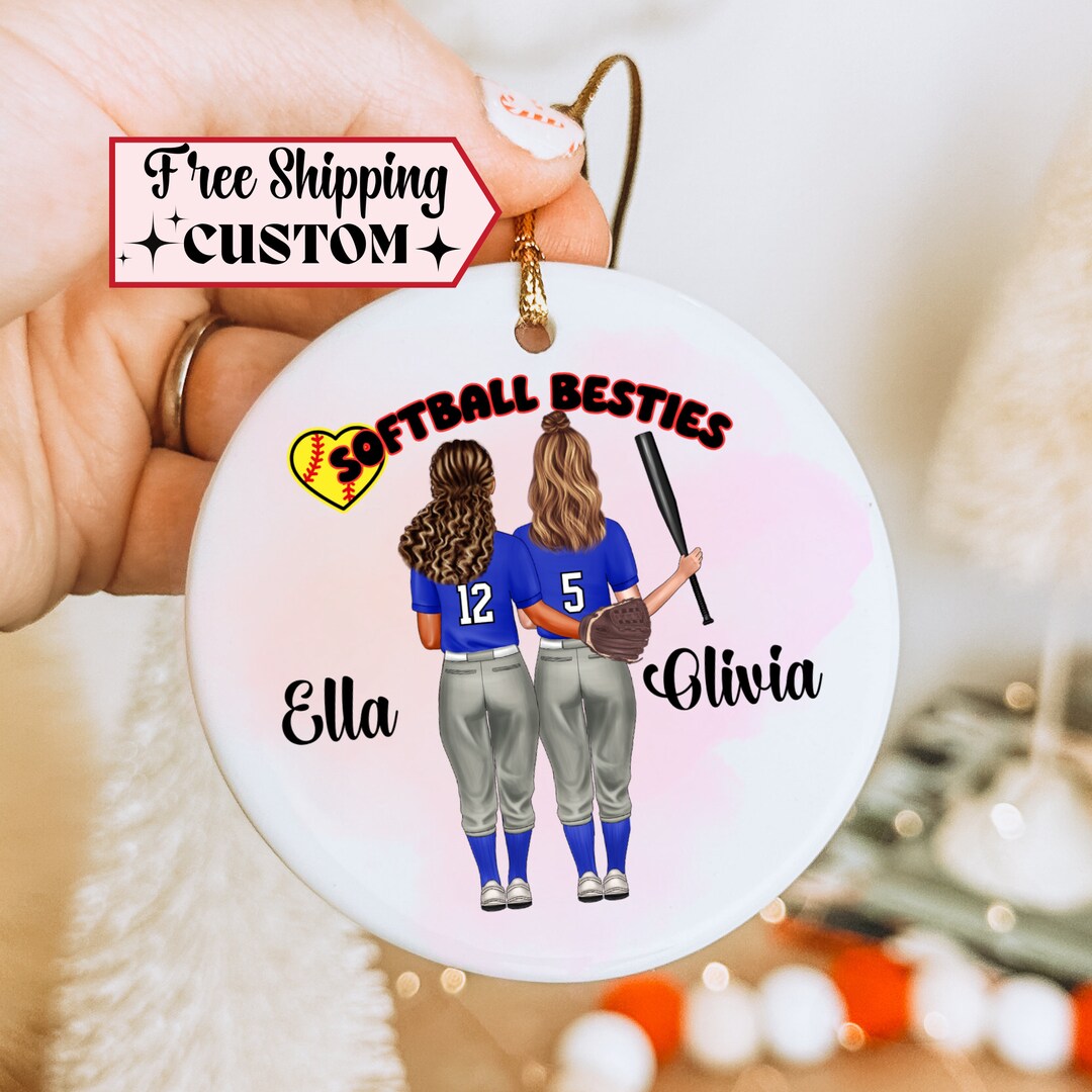 Custom Softball Graduation Best Friend Gift, Senior Softball Ornament ...