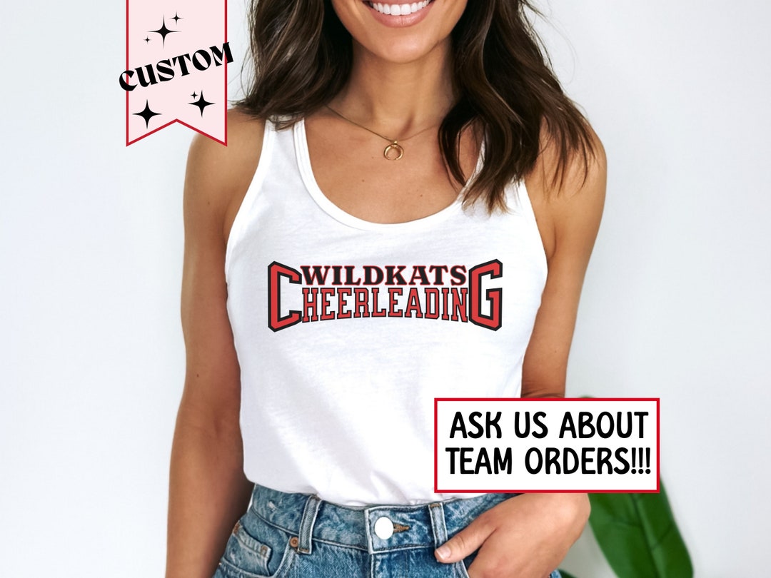 Personalized Cheer Team Tank, Custom Team Apparel, Shirt for Camp ...