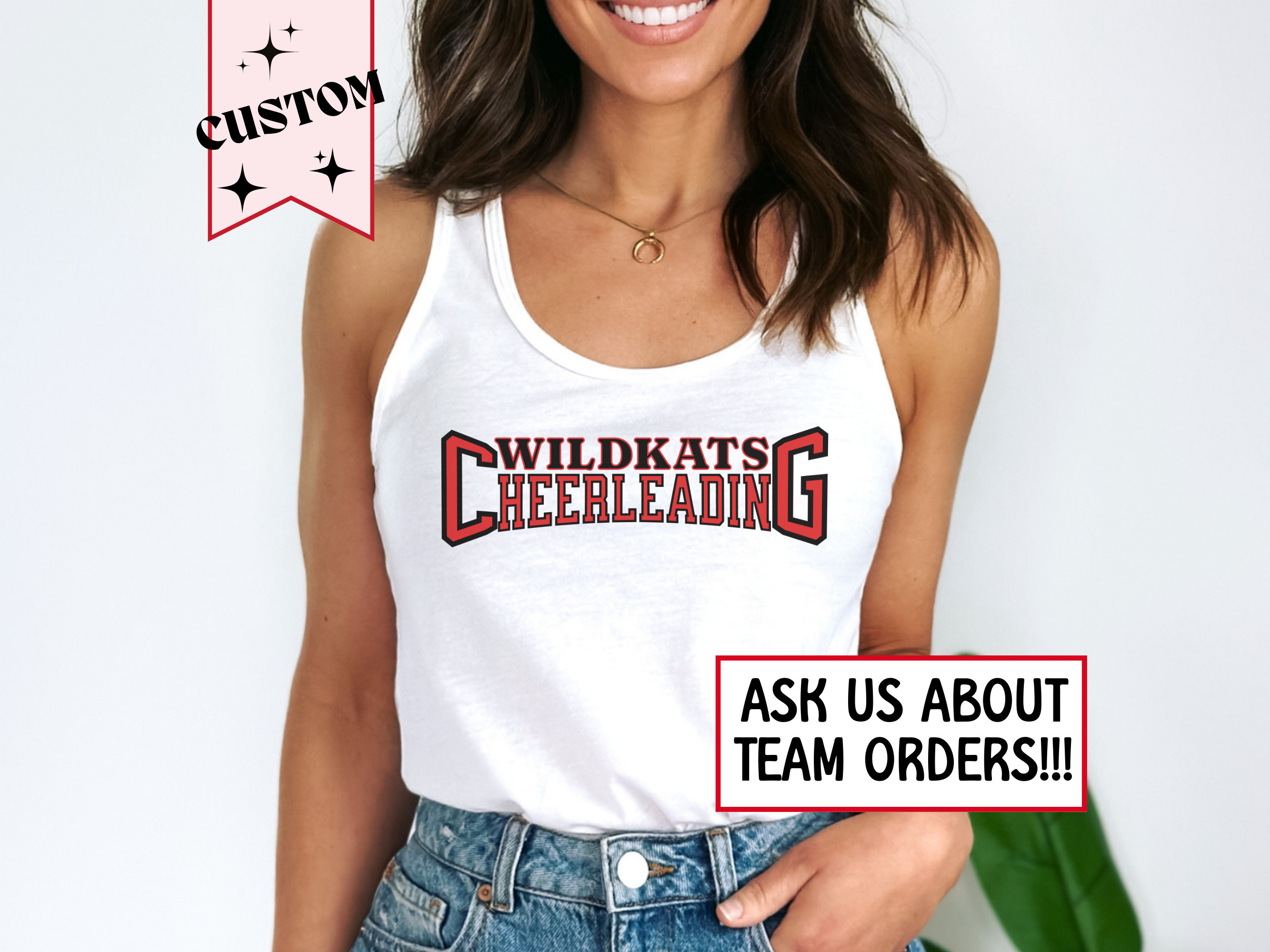 Personalized Cheer Team Tank, Custom Team Apparel, Shirt for Camp ...