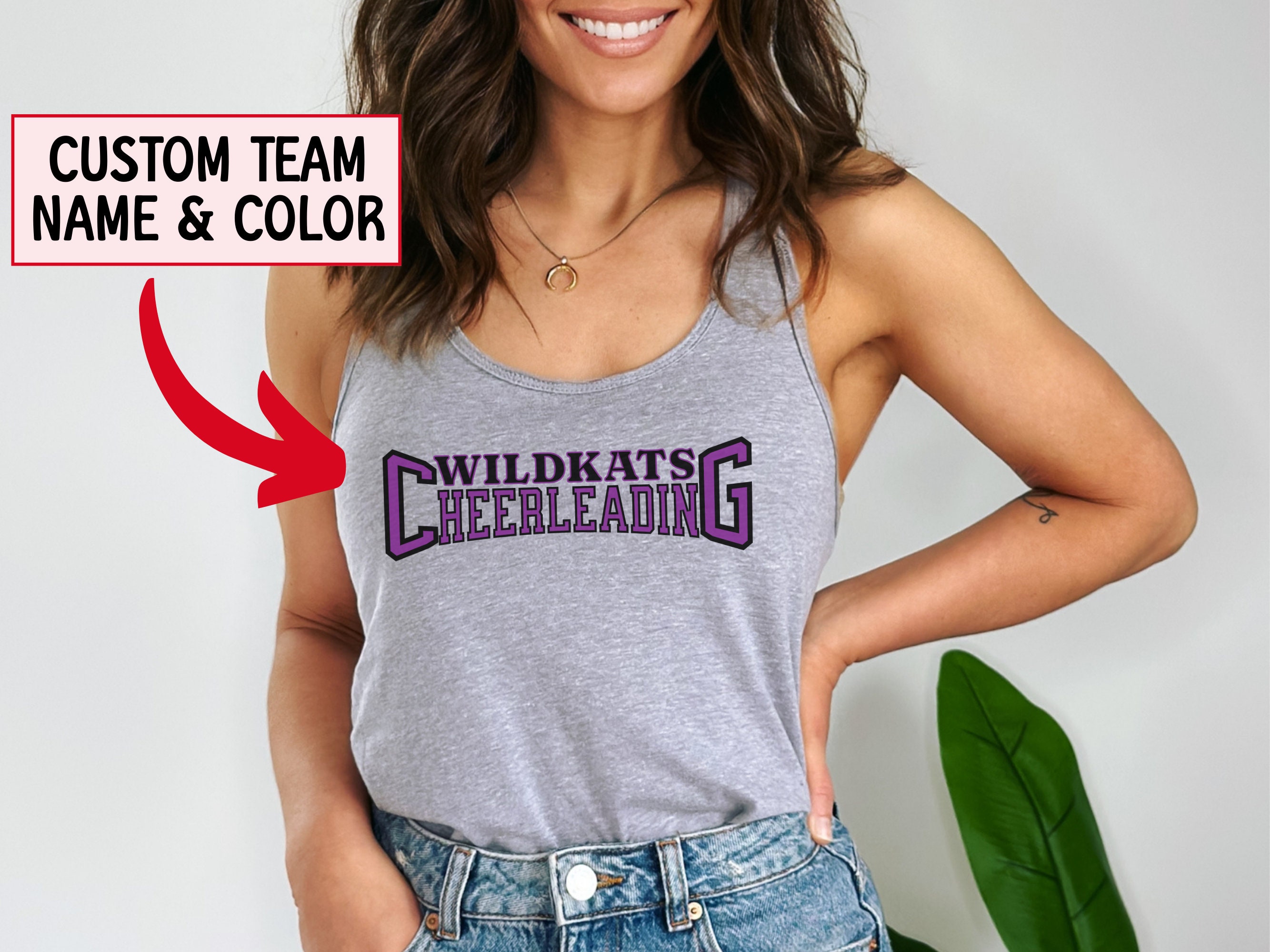 Personalized Cheer Team Tank, Custom Team Apparel, Shirt for Camp ...