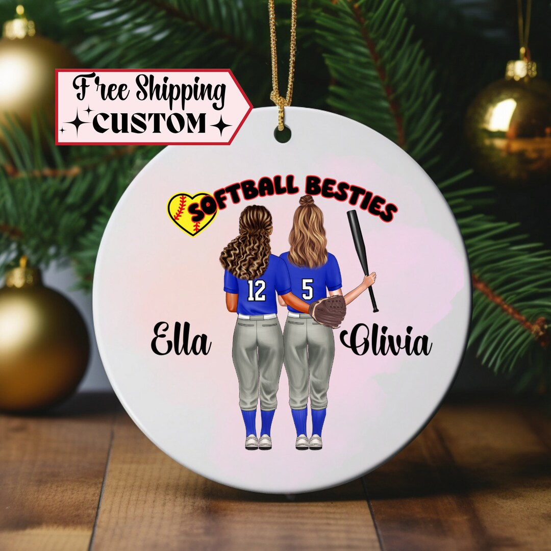 Custom Softball Graduation Best Friend Gift, Senior Softball Ornament ...