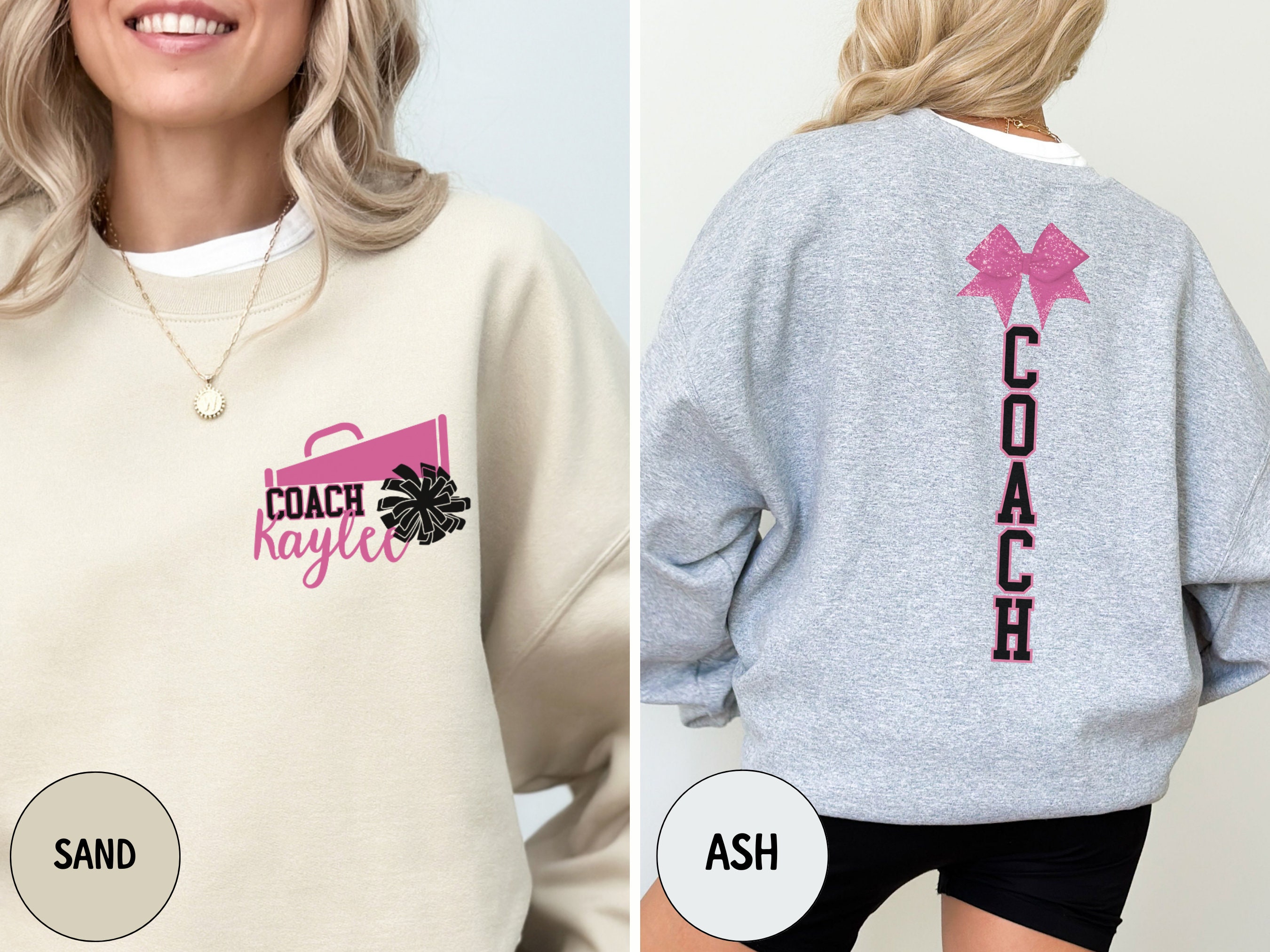 Custom Cheer Coach Sweatshirt, Personalized Cheerleading Coach Shirt ...