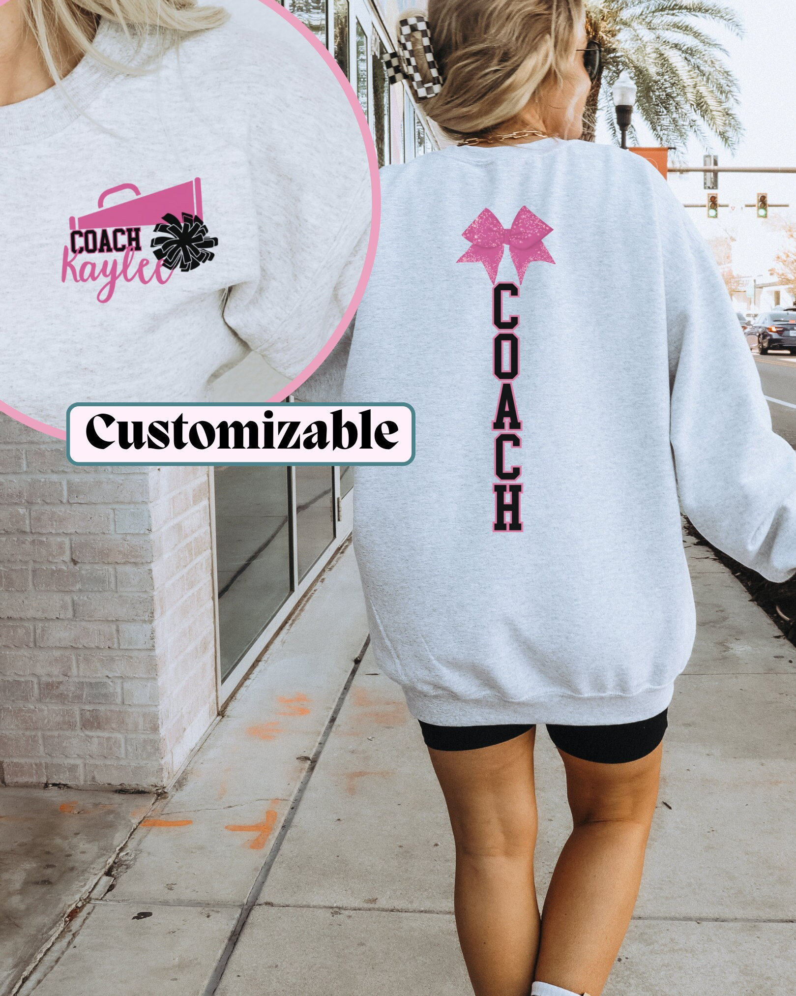 Custom Cheer Coach Sweatshirt, Personalized Cheerleading Coach Shirt ...