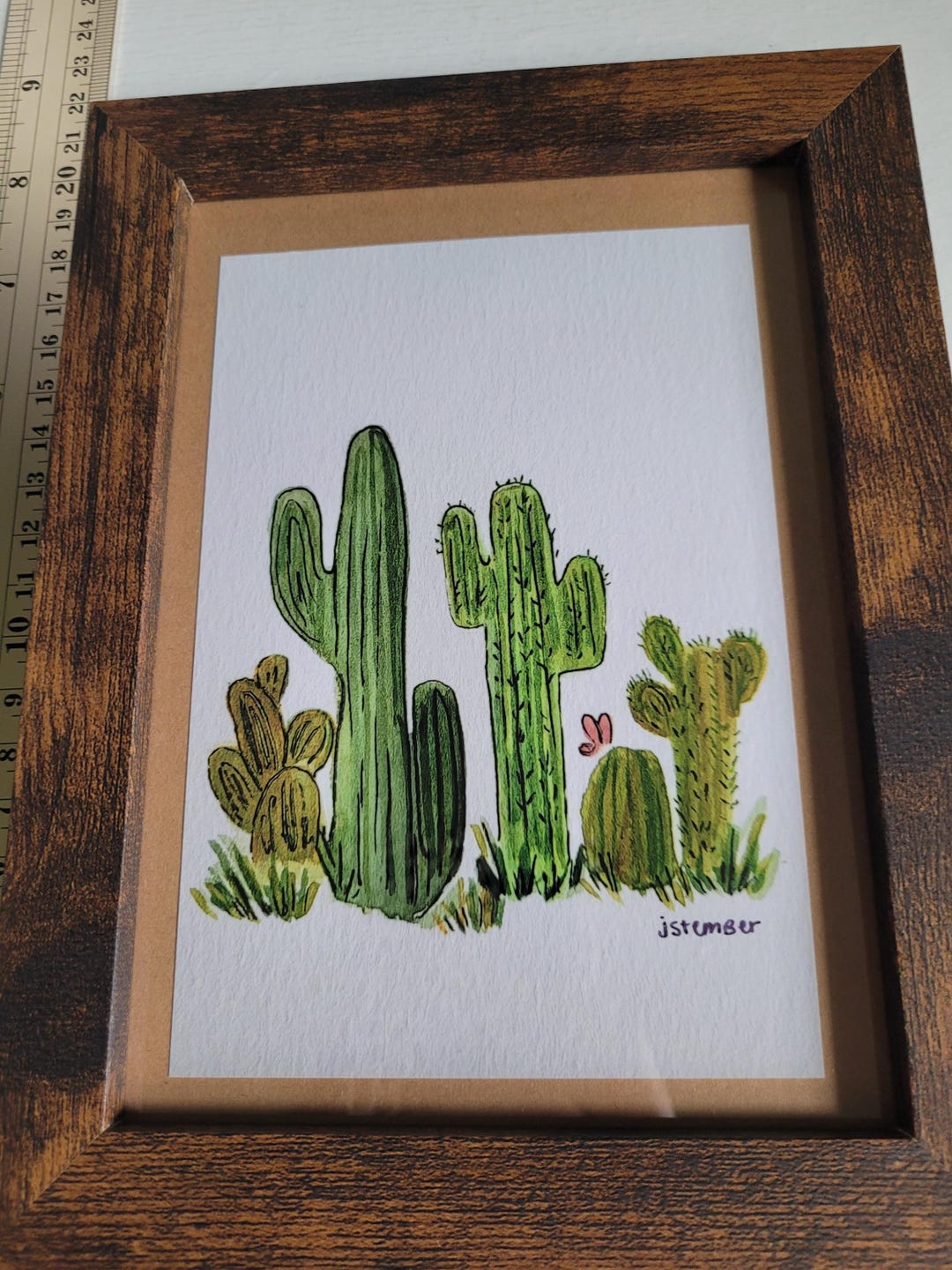 Cutesy Cacti Art Print W/frame - Etsy Australia