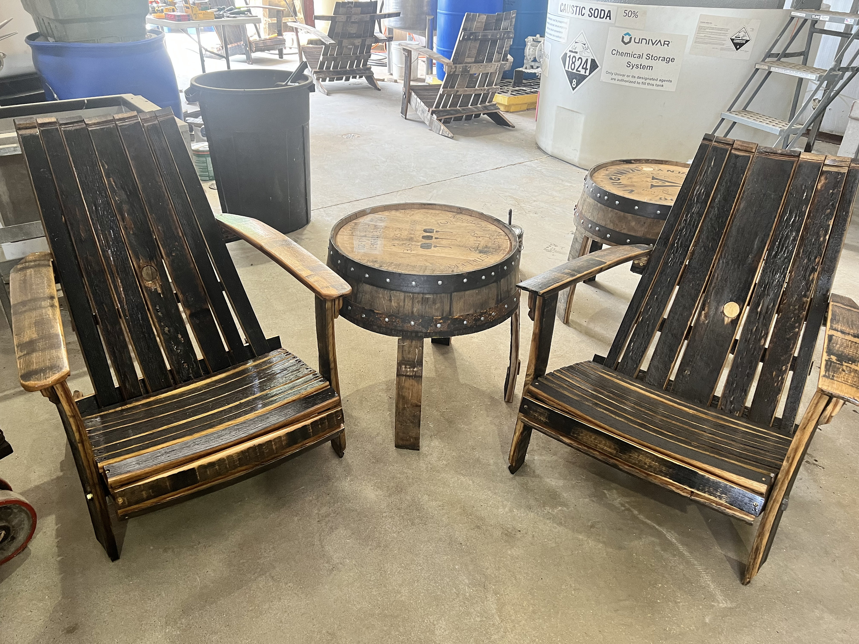 Hand Made Adirondack Chairs and Tables From Single Malt Whisky Barrels ...