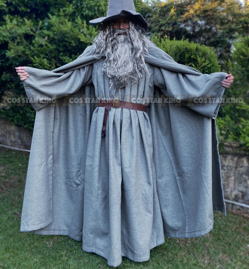 Gray Gandalf Cosplay Wool Costume Outfit the Lord of the Rings Halloween Party - Etsy