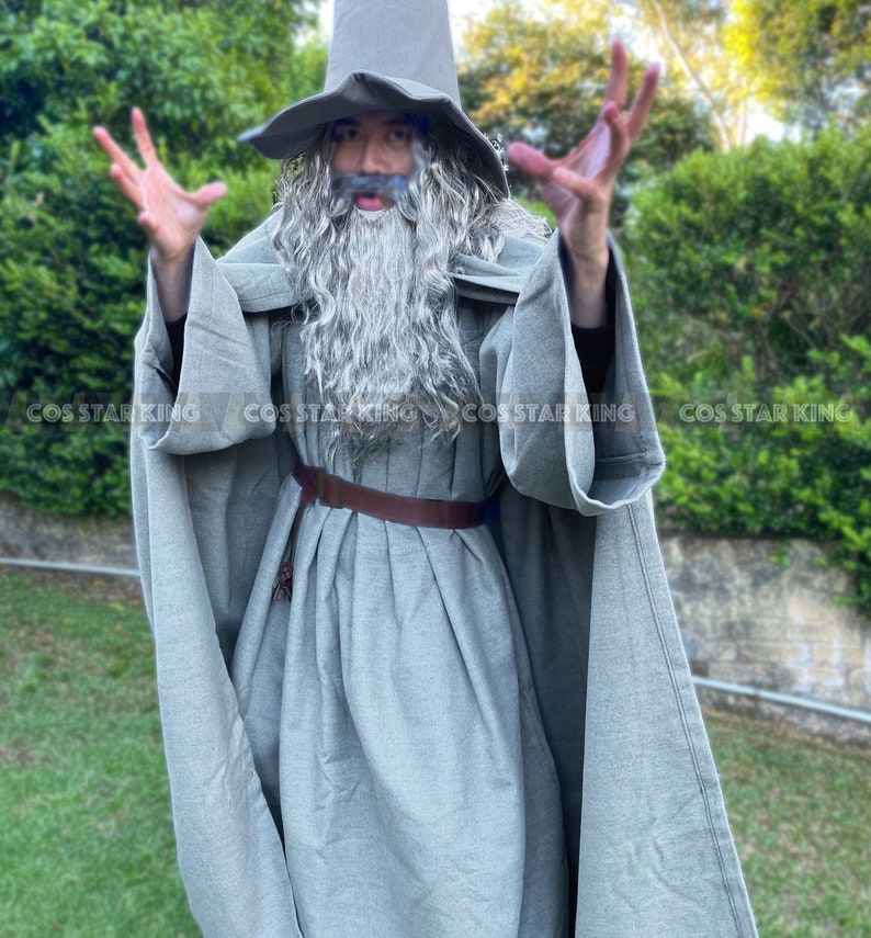 Gray Gandalf Cosplay Wool Costume Outfit the Lord of the Rings Halloween Party - Etsy