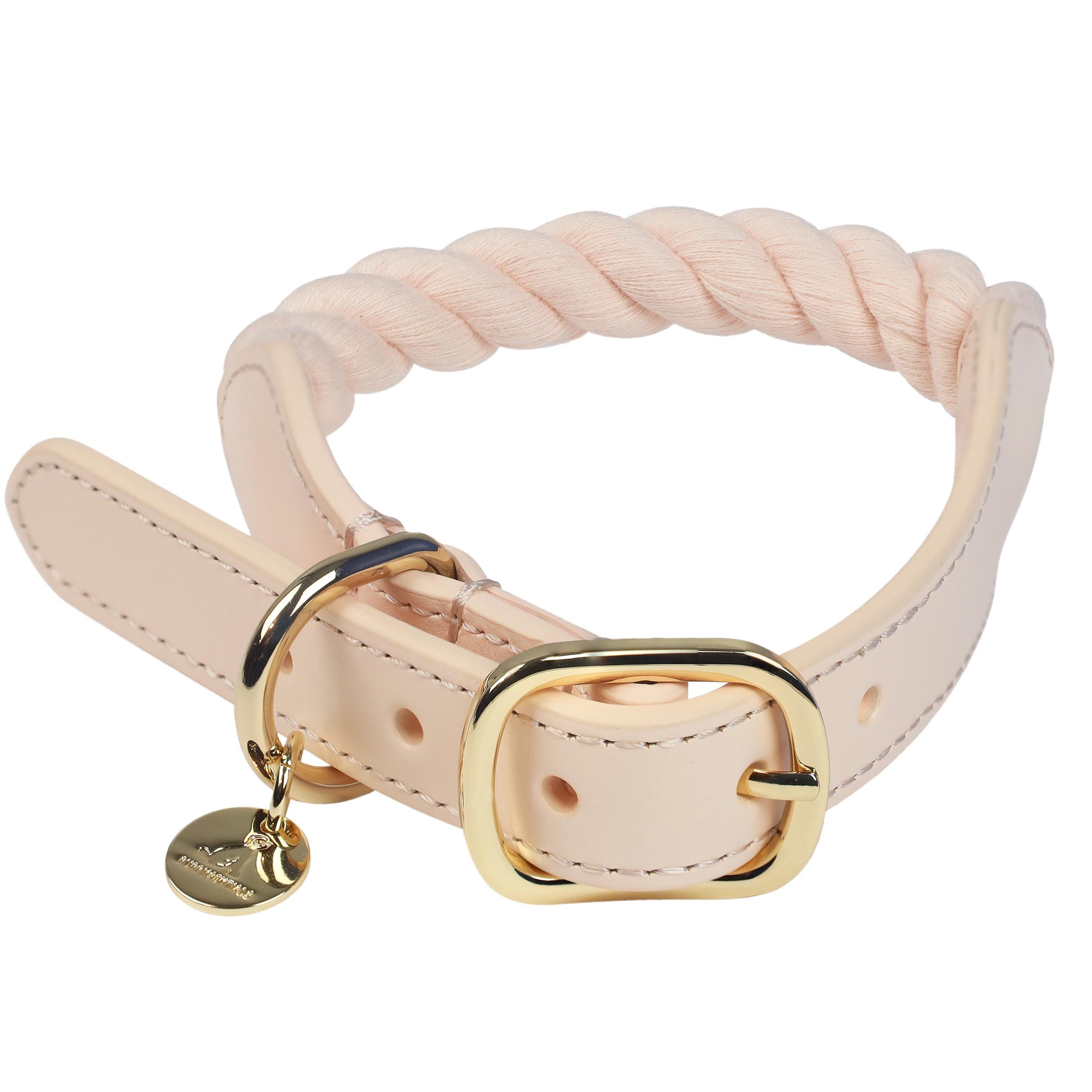 Handmade Creamy White Rope Dog Collar Adjustable Dog Rope Collar ...