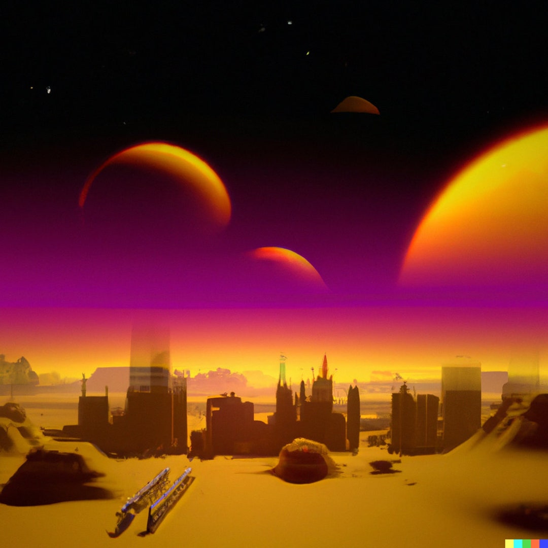 The Planet Arrakis at Night - Etsy