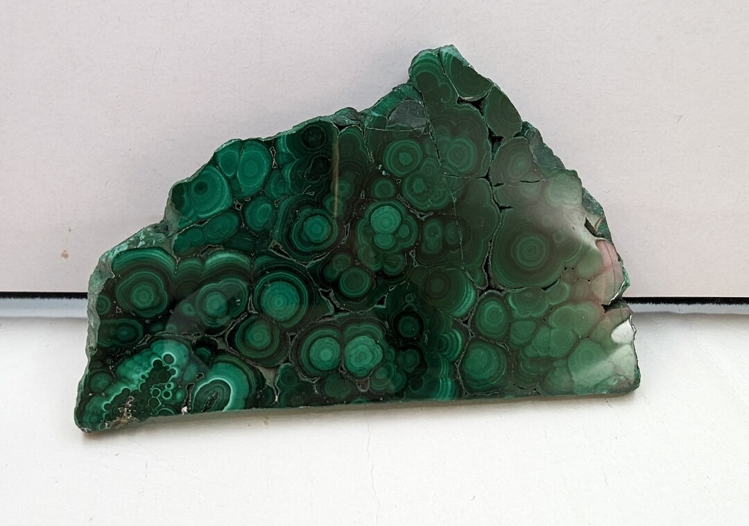 Malachite Slice Bubble Pattern, Polished Slab Metaphysical Decor ...