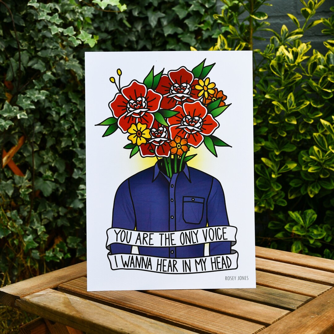 Traditional Tattoo Print in Bloom Neck Deep - Etsy