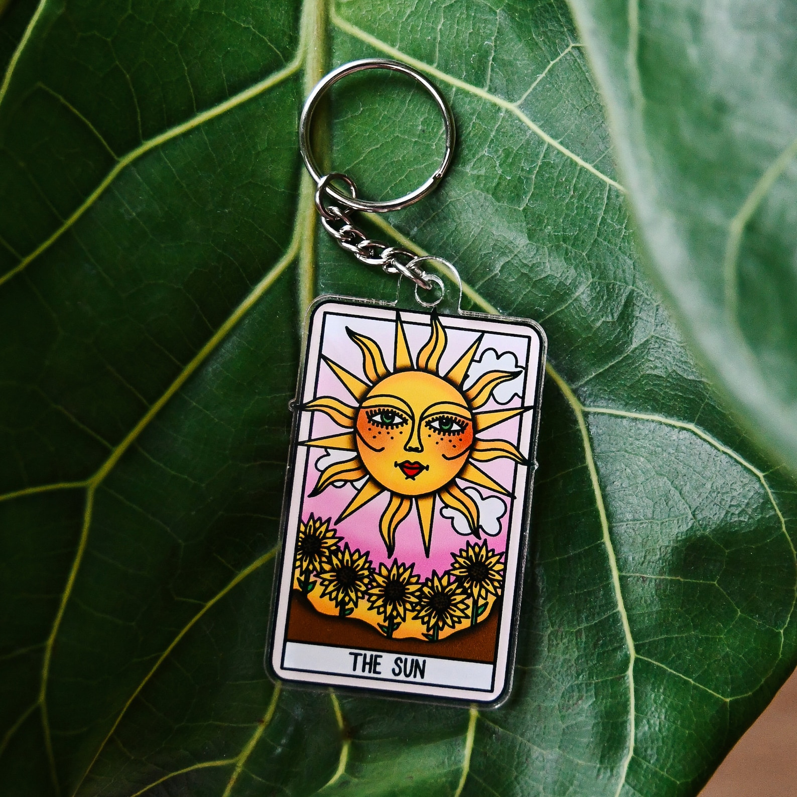 Acrylic Keychain Tarot the Sun - Etsy