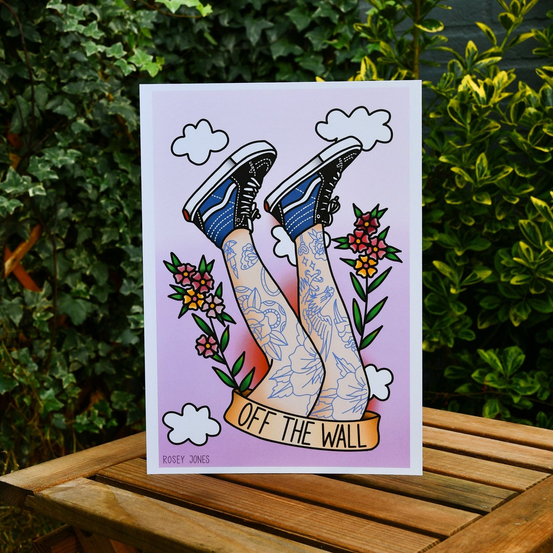 Traditional Tattoo Print Vans off the Wall Tattoo Legs - Etsy