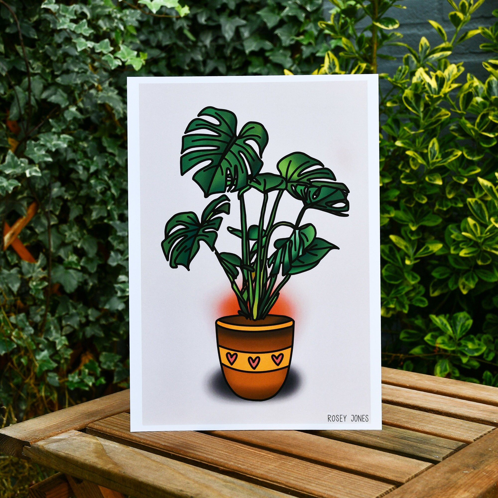 Traditional Tattoo Print Monstera Plant - Etsy