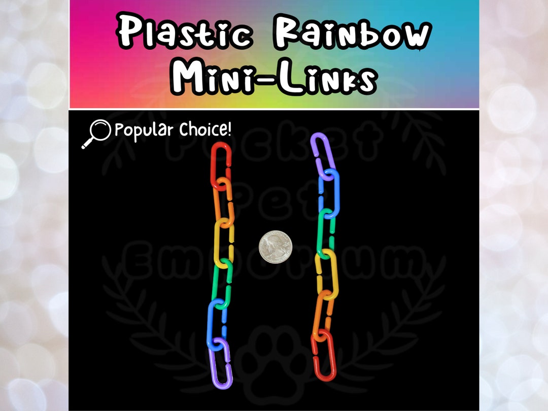 Rainbow Mini Links for Hammocks, Plastic Colored Hanging Hooks, Small ...
