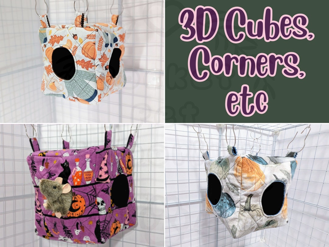 3D House Hammocks for Rats and Small Pets Cube and Corner - Etsy Australia