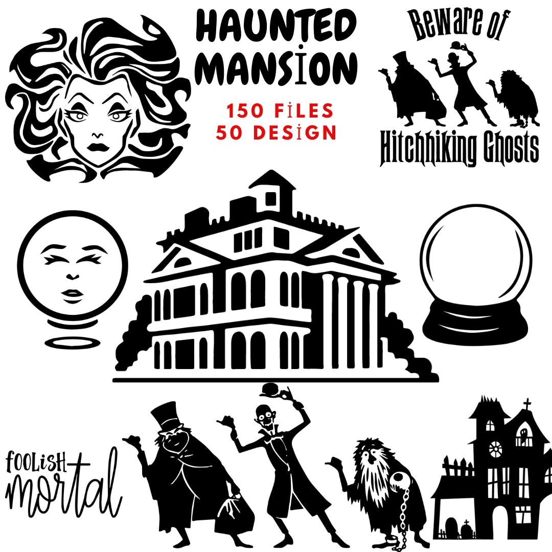 Haunted Mansion SVG Bundle: Leota, Ghosts, Font (digital Files) - Etsy