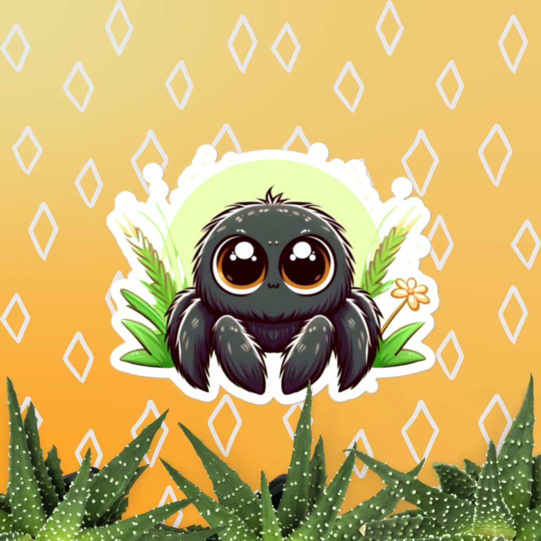 Cute Spider Vinyl Sticker - Etsy