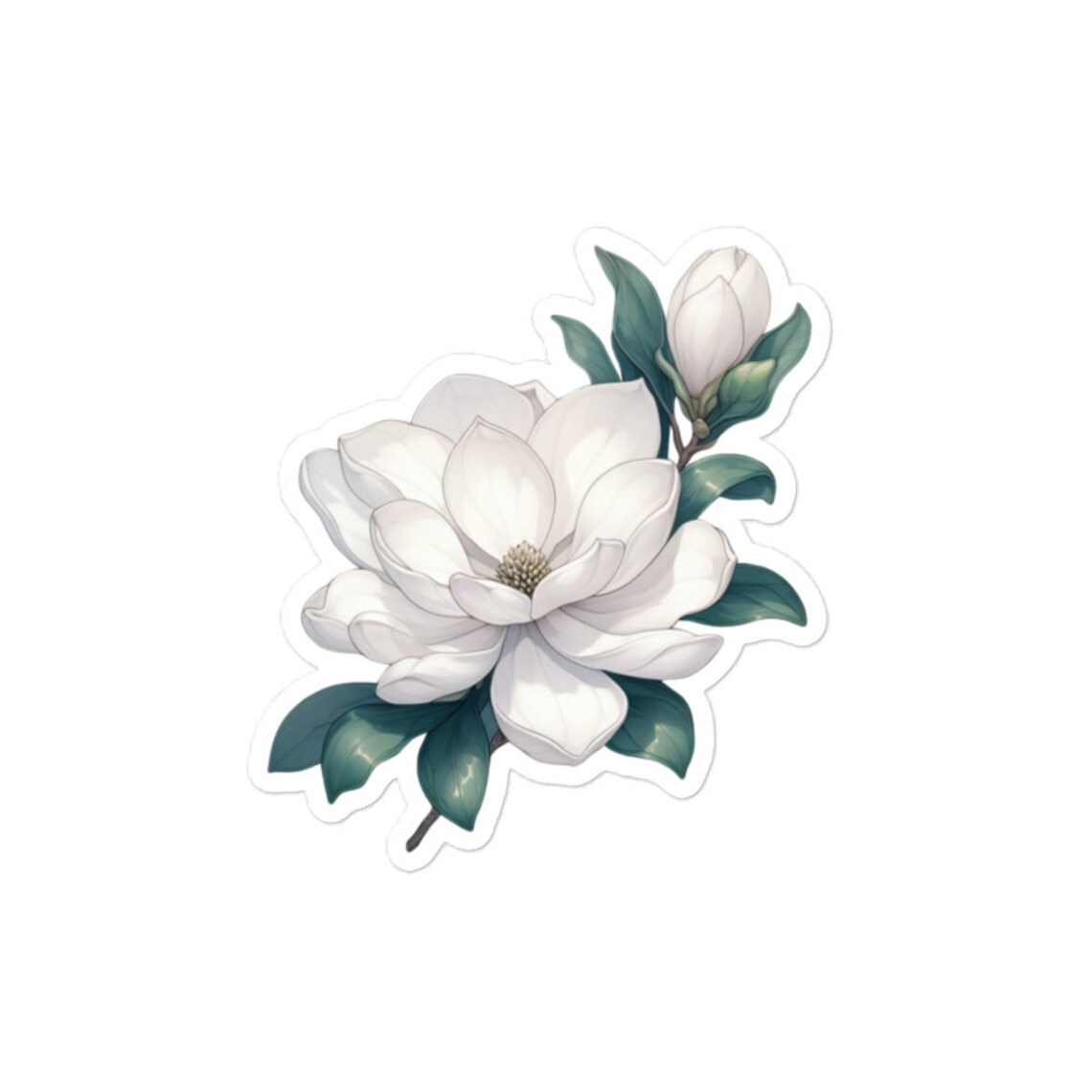 Animated Magnolia Flower Vinyl Sticker - Etsy