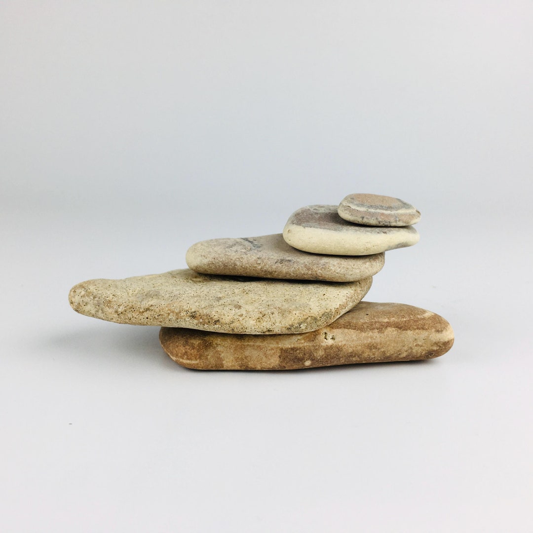 Set of Five Zen Balancing Stones / Stackable Rocks / Desk Decor ...