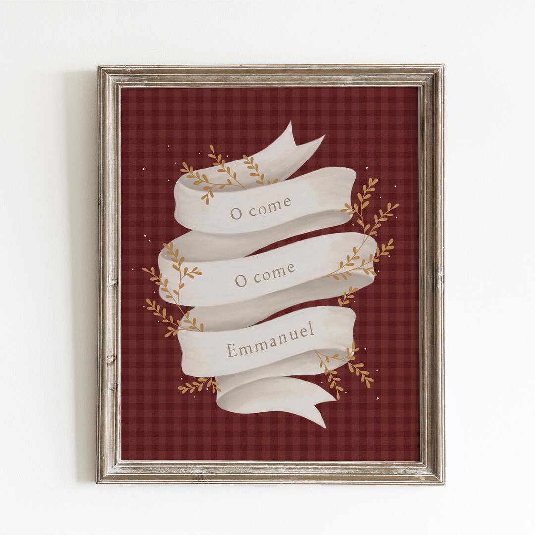 O Come Emmanuel | Red | LDS Artwork | Christian Wall Art | Jesus Birth ...