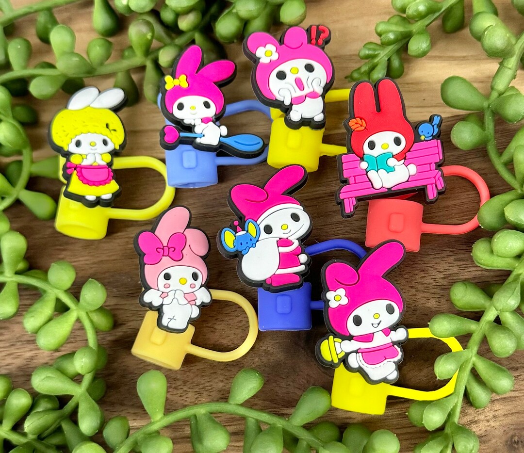 My Melody Silicone Tumbler Straw Cap Straw Topper Travel Cover Gift ...