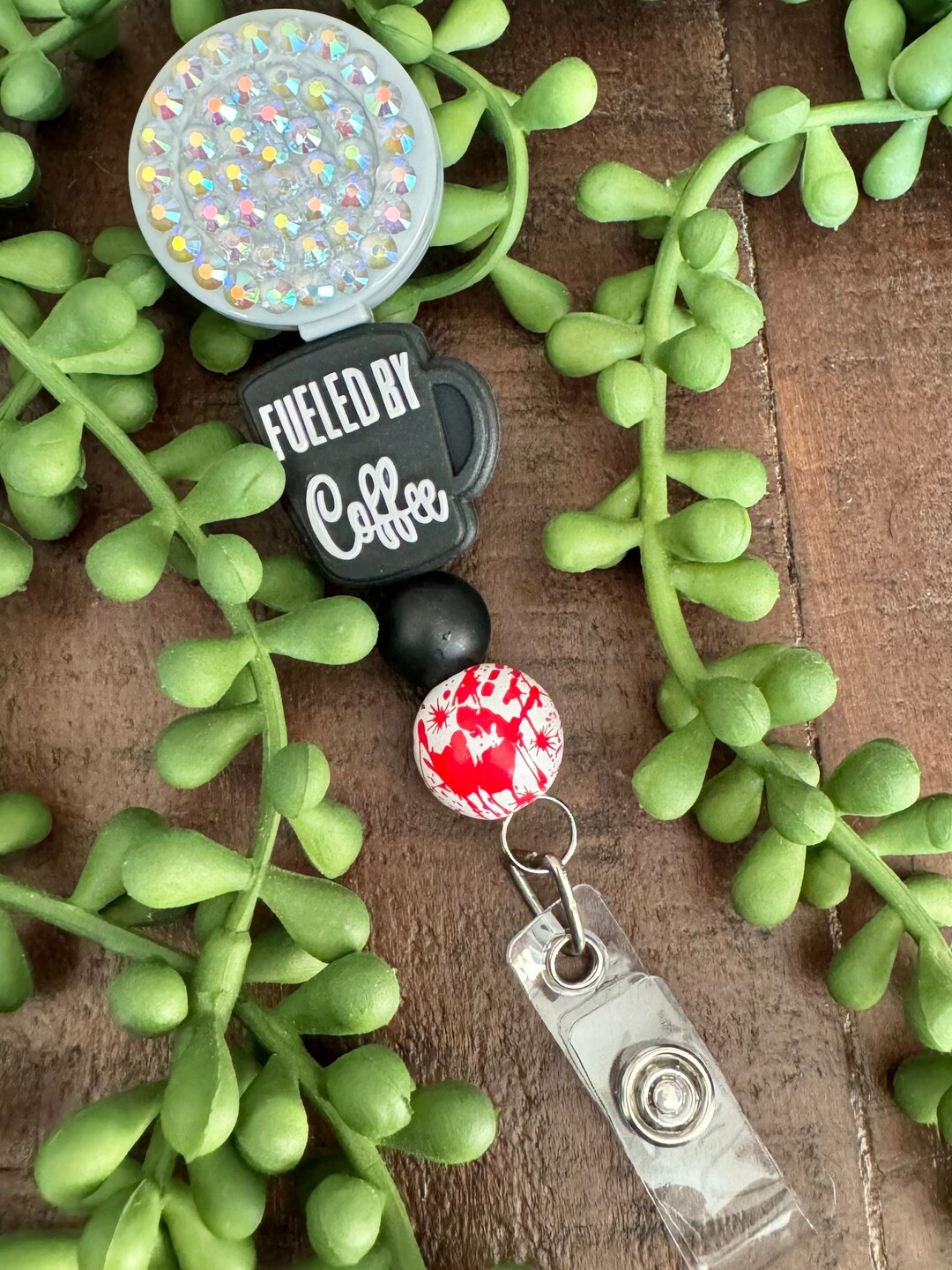 Fueled by Coffee Bloody Handprint Retractable ID Badge - Etsy